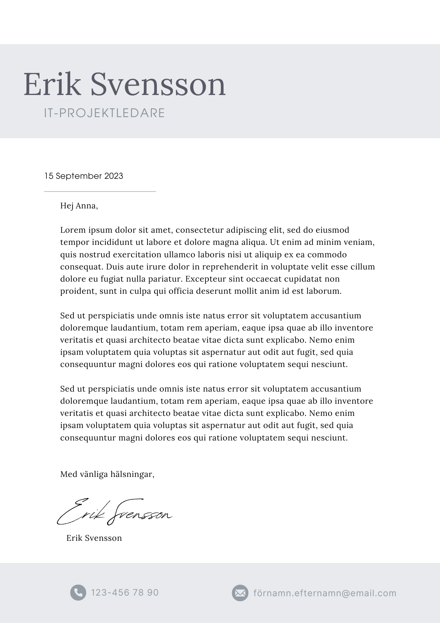 Gratis CV-mallar och mallar för personligt brev | Allakando